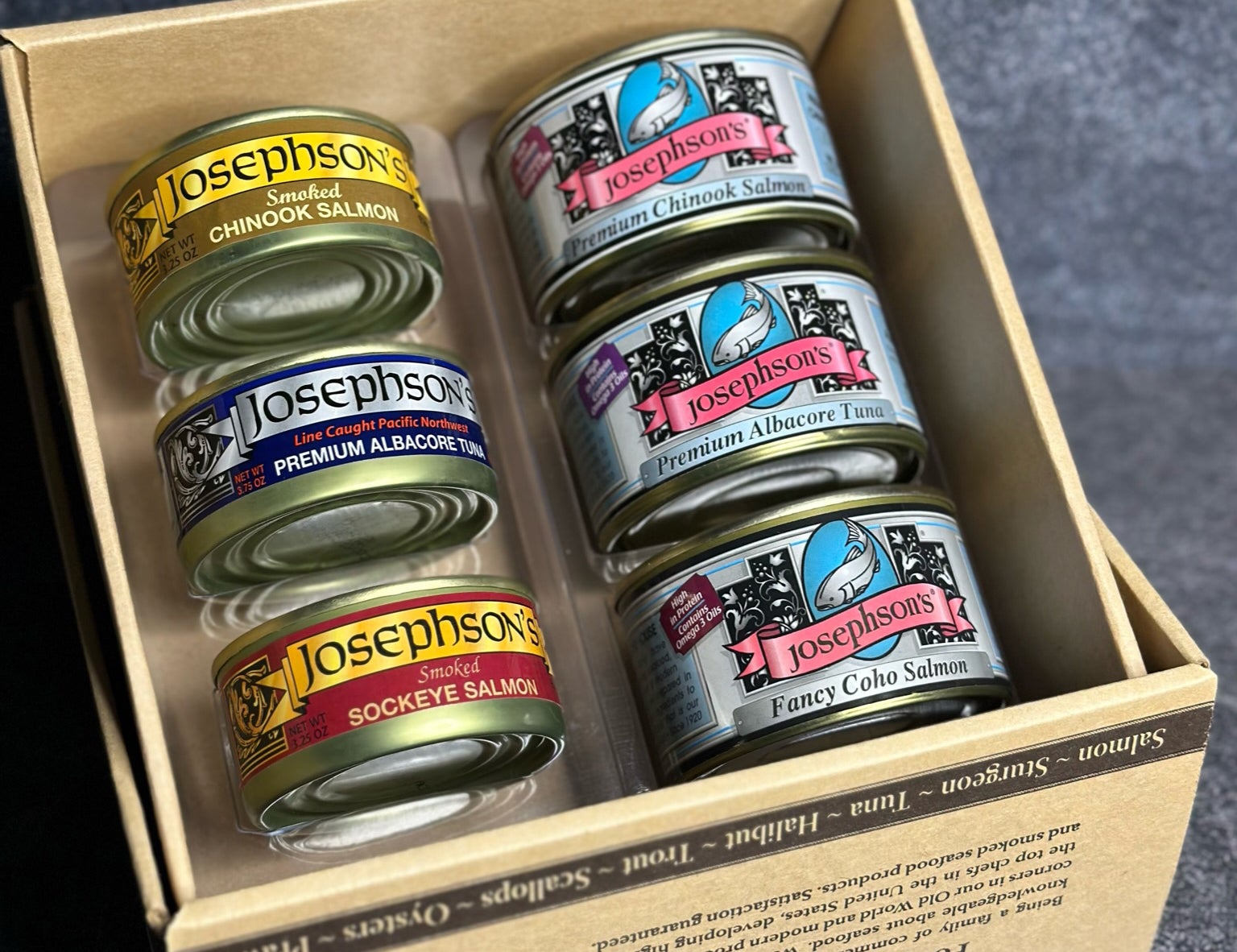 Large Gift Box, Smoked Chinook, Smoked Tuna, Smoked Sockeye, Premium ...